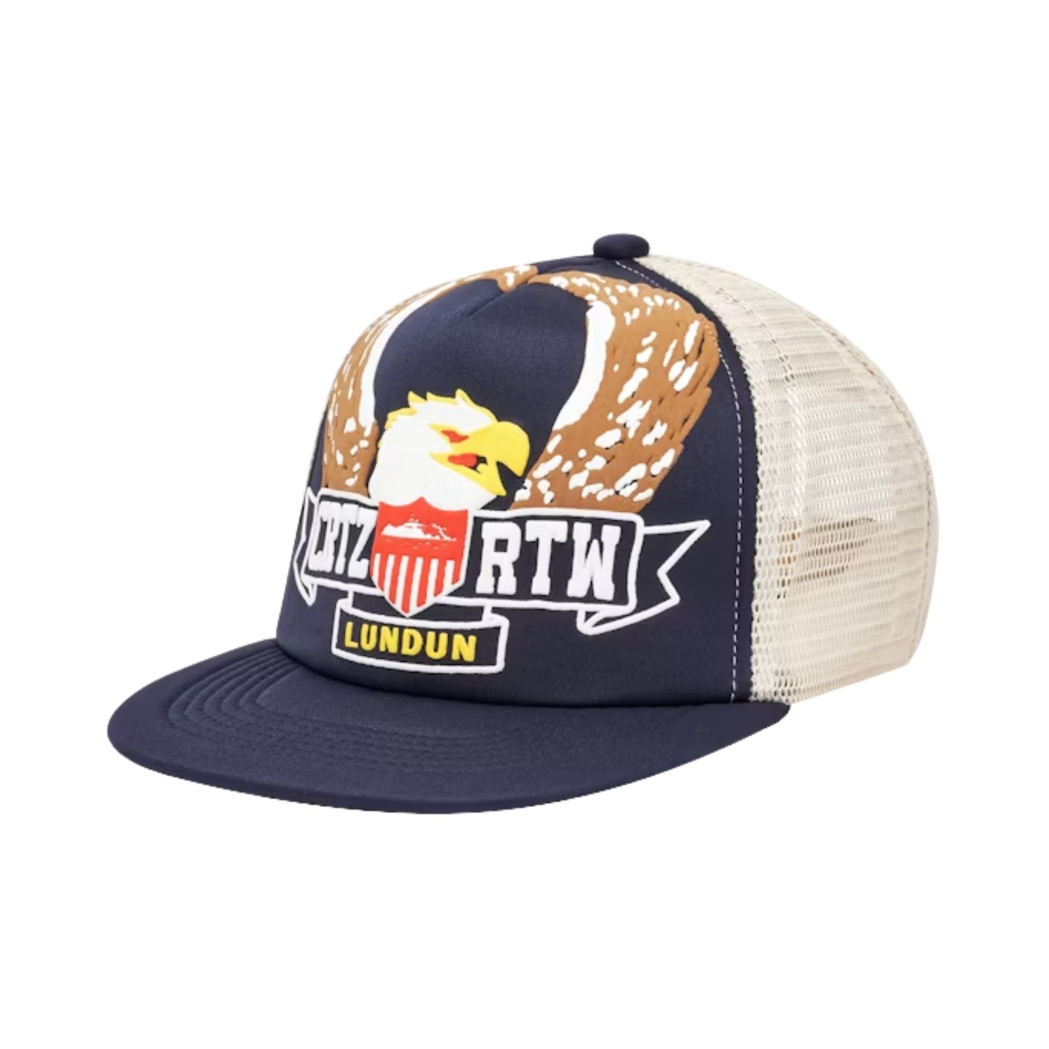 Corteiz Eagle Trucker Hat - Navy - sneakerman.store