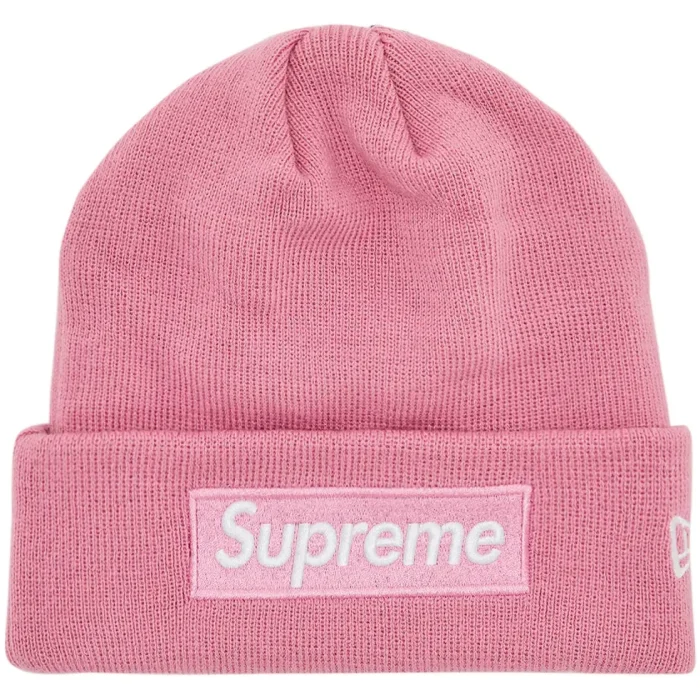 Supreme Box Logo Beanie Rosa (FW24) - sneakerman.store